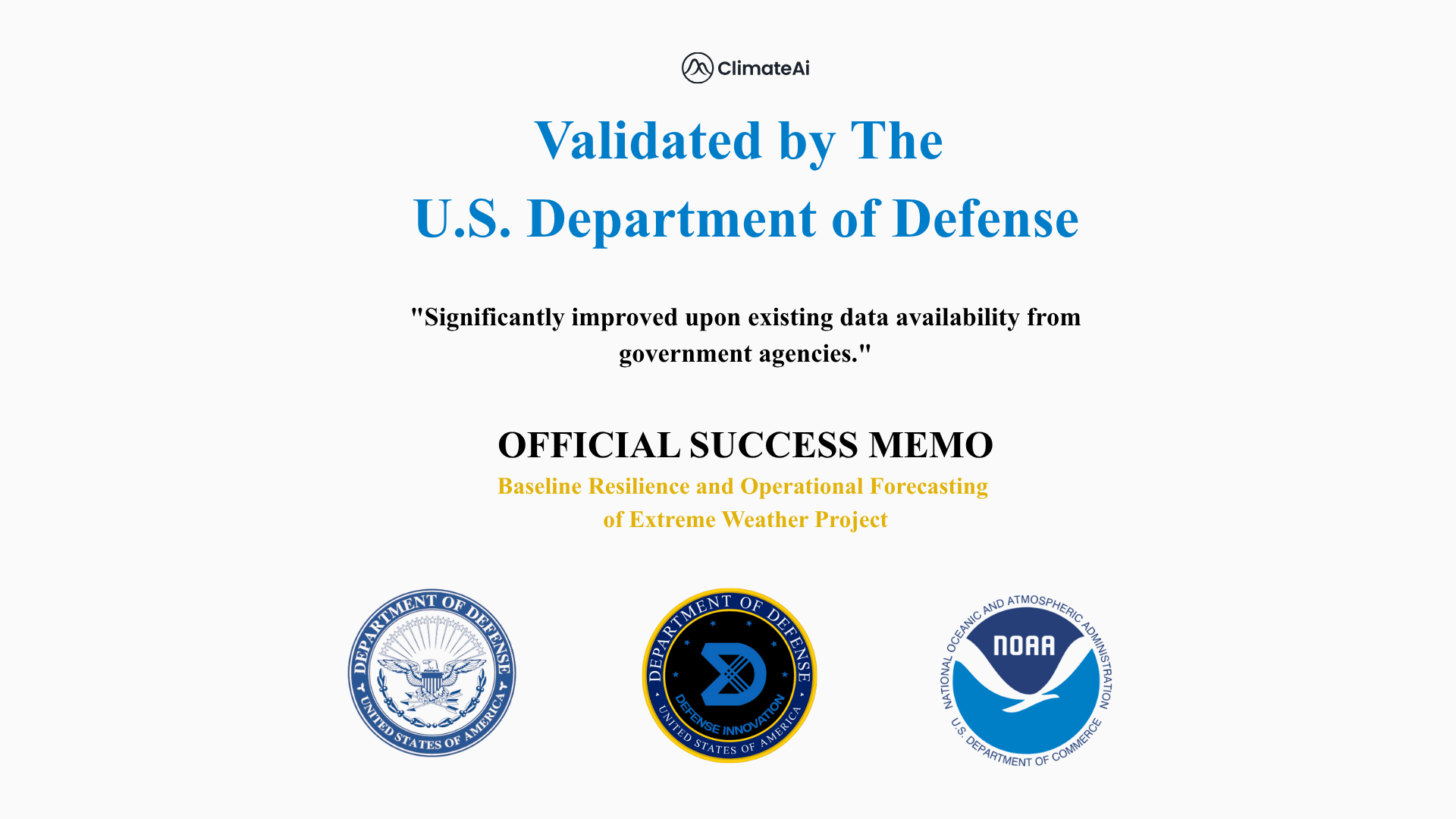 ClimateAi Awarded GSA Contract, Enabling Rapid Procurement of DIU ...